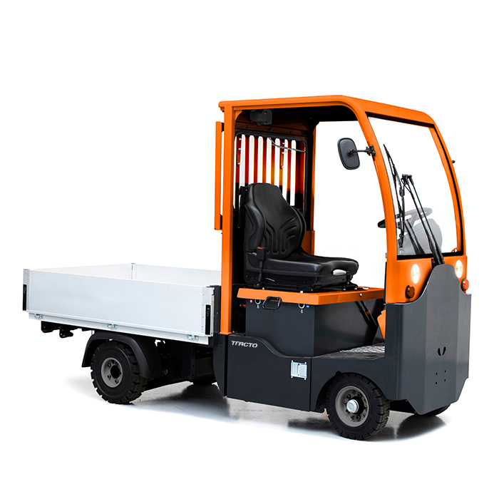 Tracto 1.5 ton platform truck met 10 ton trekvermogen en enkele ...